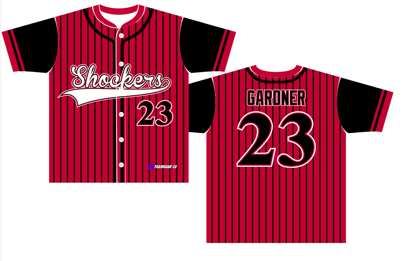 Shockers Baseball Jersey Full Button - Team Gear Canada - Custom ...